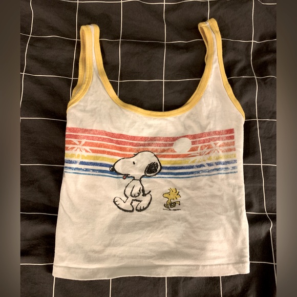 Tops | Peanuts Snoopy Tank Top Sz Small | Poshmark